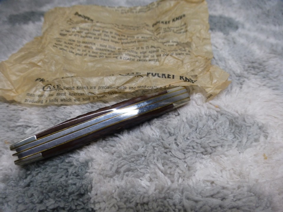 NOS!!! 1984 Case XX USA 62032 6 Dot Jack Knife 2 Blades With Care Paper ...
