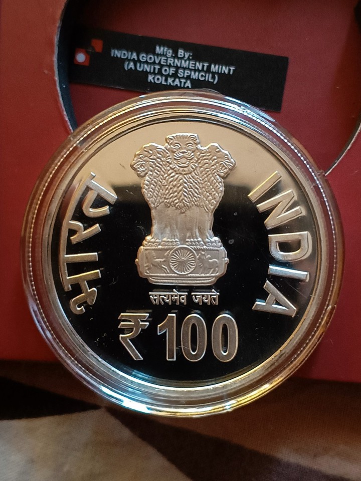 India 100 Years Of Rashtriya Swayamsevak Sangh (RSS) Proof Set 100 Rs ...