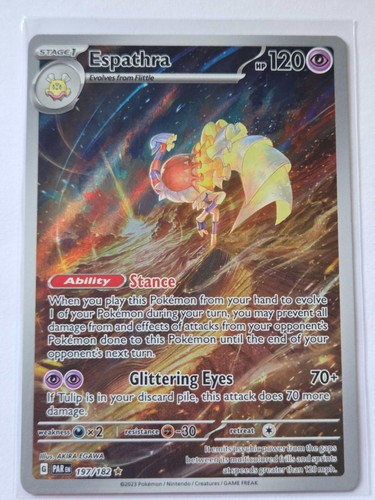 Espathra 197/182 Paradox Rift Illustration Rare Pokemon Trading Card ...