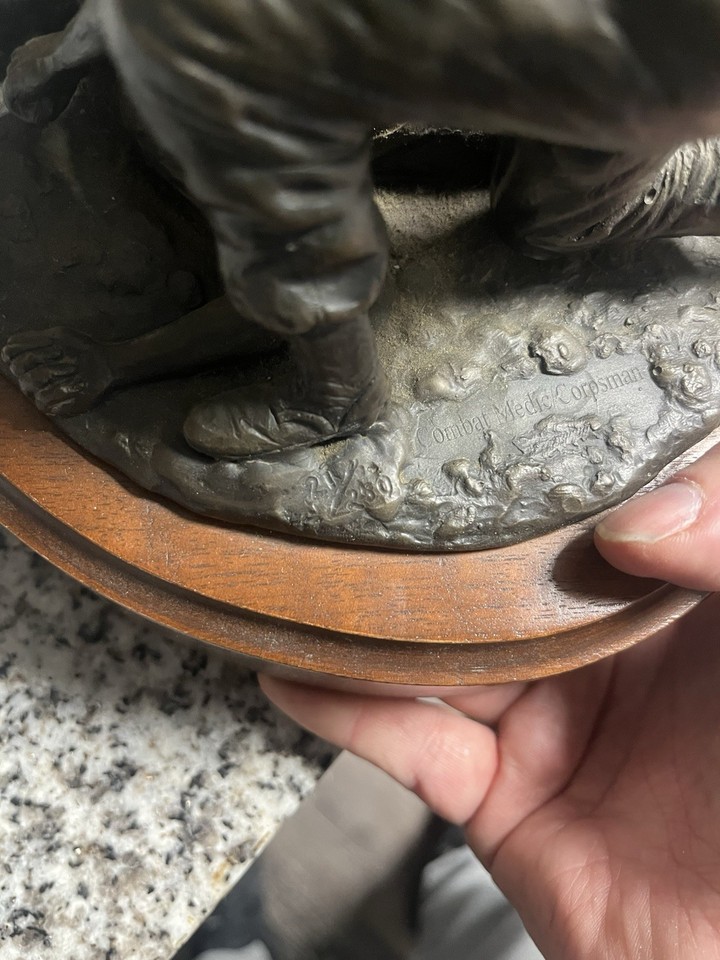 RARE ALL BRONZE Medic Corpsman Statue By DARIO #ed 21/250 ! BEAUTIFUL ...