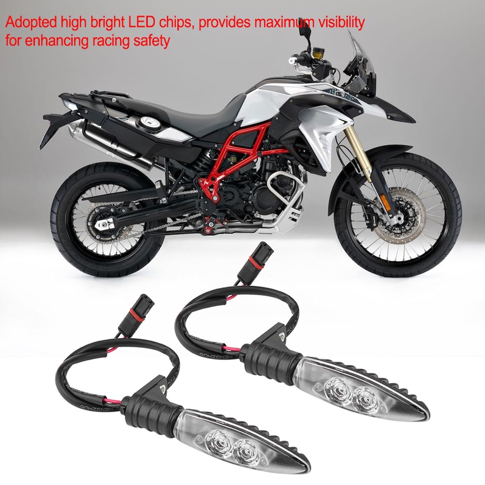 (Front)Pair Of High Bright LED Motorcycle Turn Signal Lights Kit For ...