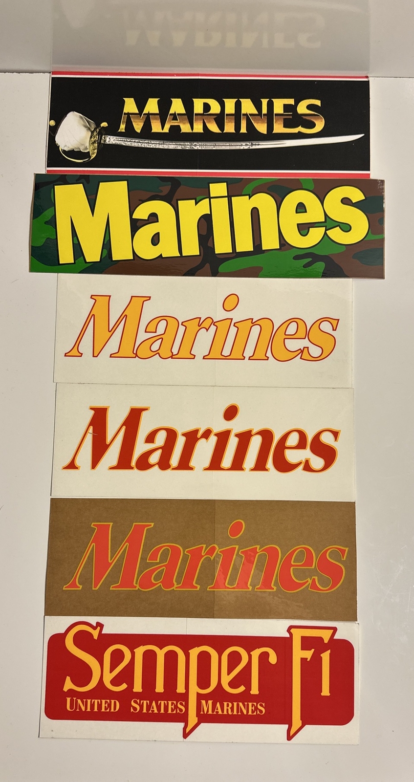 6 USMC Stickers US Marine Corps Semper Fi USA Camo Marines Car Bumper ...