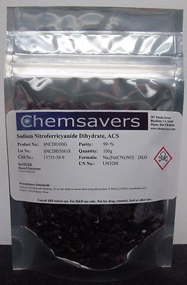 Sodium Nitroferricyanide Dihydrate, ACS, 99+%, 100g | eBay