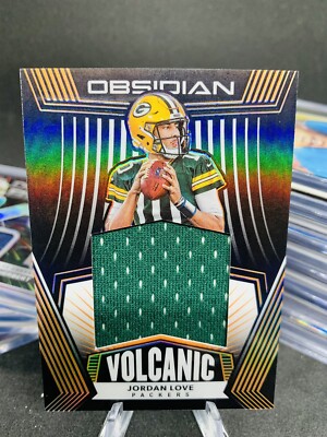 Jordan Love Rookie Card 2020 Obsidian RC Patch Green Bay Packers Mint ...