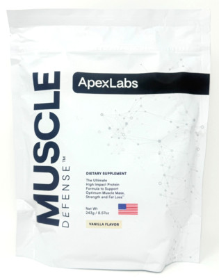 Apex Labs Muscle Defense Protein Powder 15 Servings Vanilla EXP 10/2026 ...