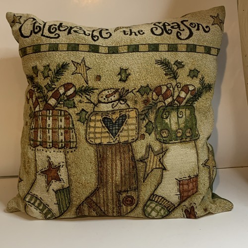 Pat Yuille Celebrate the Season Needlepoint Tapestry Throw Pillow 15 ...