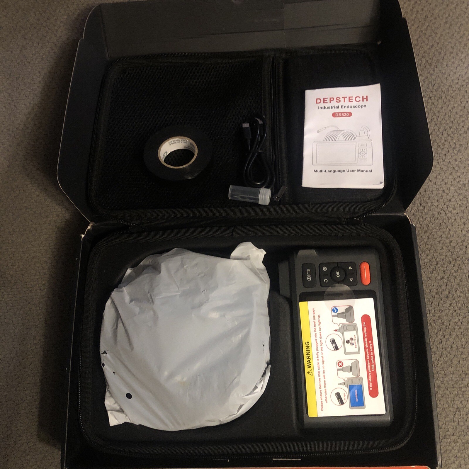 DEPSTECH DS520 Borescope Inspection Sewer Camera Semi-Rigid Industrial ...