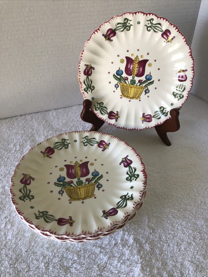 SET of 5 B&B plates American Limoges OLD DUTCH 5 TC M.L.F.E. Collector ...