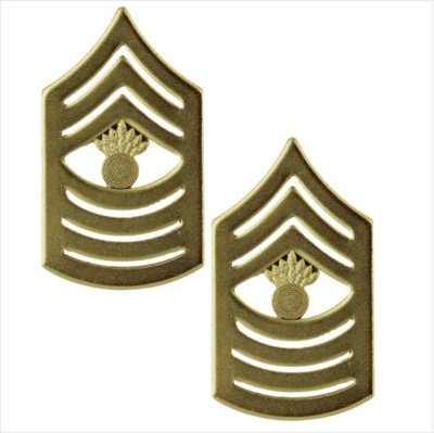 GENUINE U.S. MARINE CORPS CHEVRON: MASTER GUNNERY SERGEANT - SATIN GOLD ...