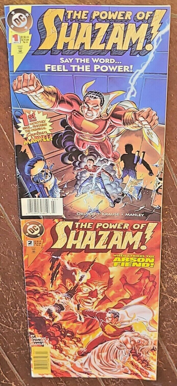 The Power of Shazam! #1 & #2, (1995, DC): Things Change/The Arson Fiend ...