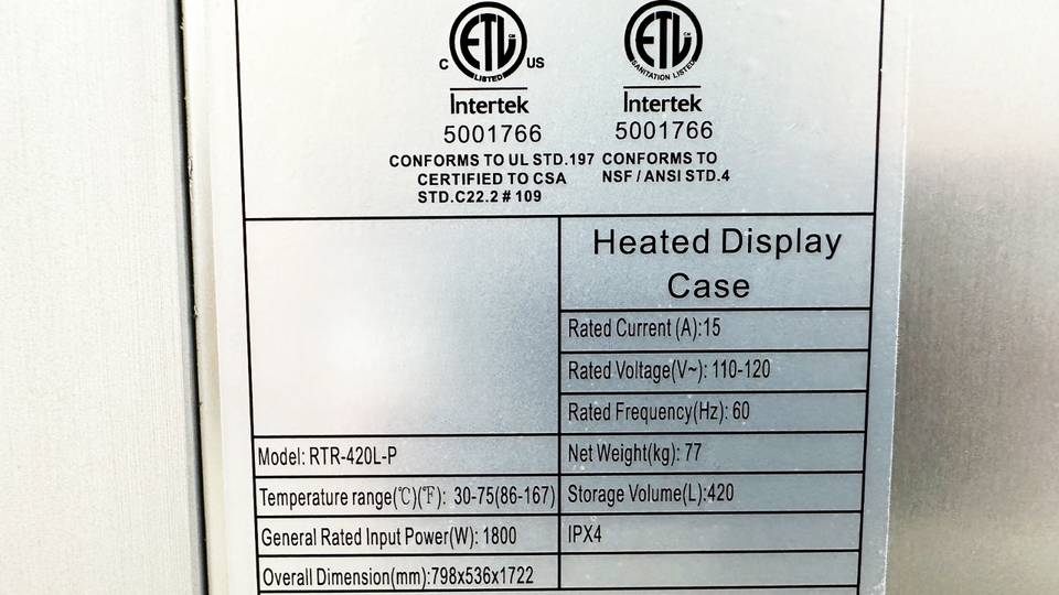 NSF 22" One Door Food Warmer Heated Holding Proofer Hot Cabinet Full ...