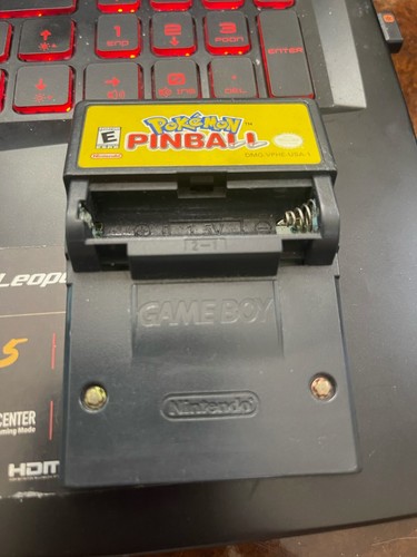 Pokémon Pinball no battery cover no battery tested with empty pokedex ...