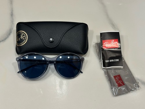 Ray Ban Sunglasses Blue Round Model RB 4371F ~1264/80~55018~140/3N ...
