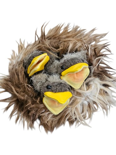Vintage Folkmanis RARE 3 Baby Birds in Nest Finger Puppets Plush ...