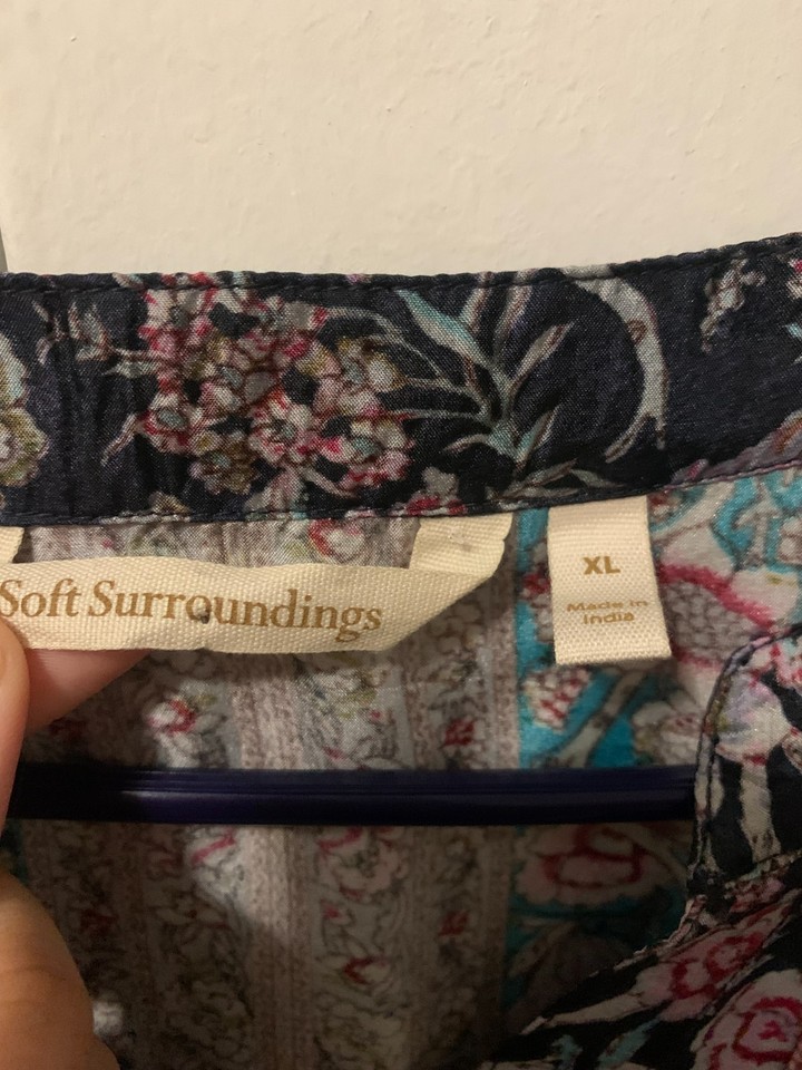 Soft Surroundings Women's Size XL 100% Silk Milarepa Blouse | eBay