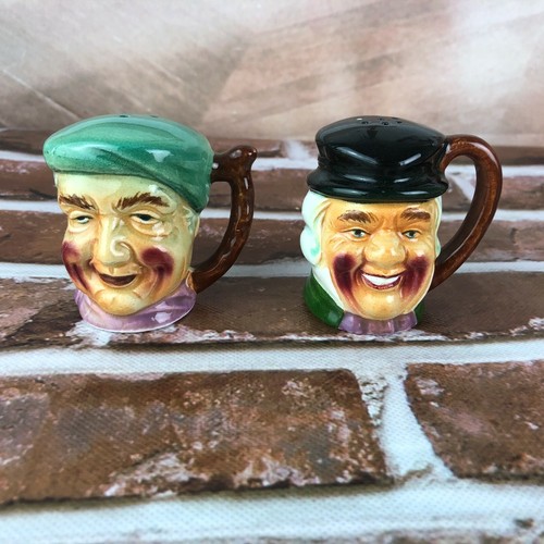 Vintage Salt and Pepper Shakers Toby Face Mugs Cups | eBay