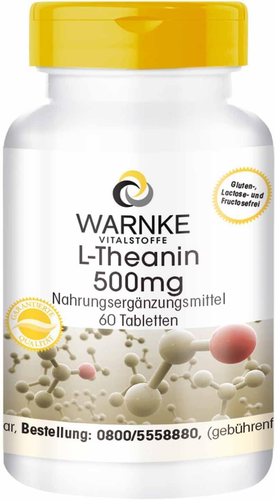 L-Theanin 500Mg - Hochdosiert & Vegan - 60 Tabletten - Aminosäure ...