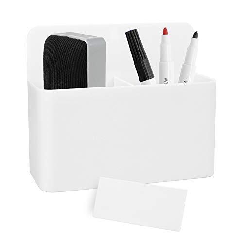 Ubrand Magnetic Dry Erase Marker HolderWhite Magnetic Pencil CupWhite ...