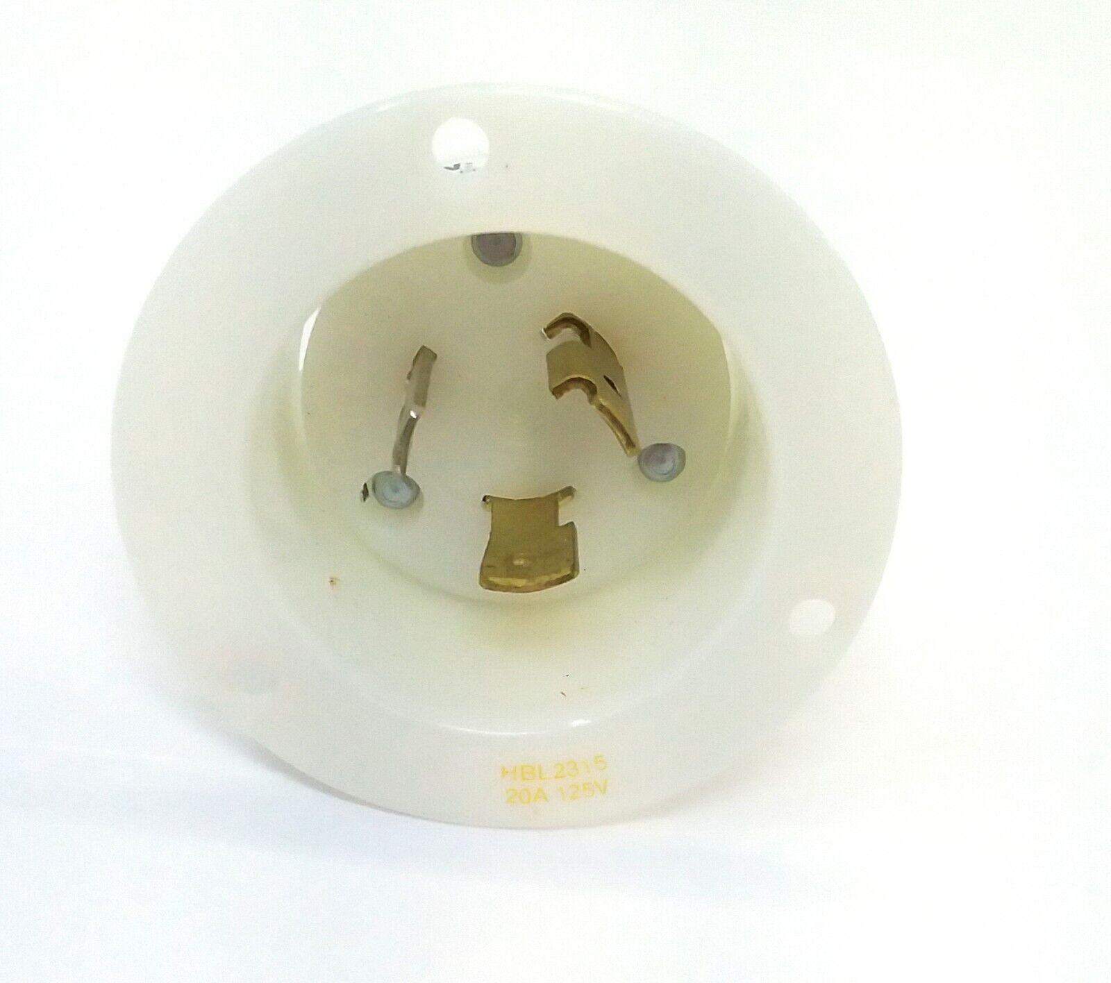 Hubbell HBL2315 20 Amp 125v Flangeged Inlet Body 2315 for sale online ...