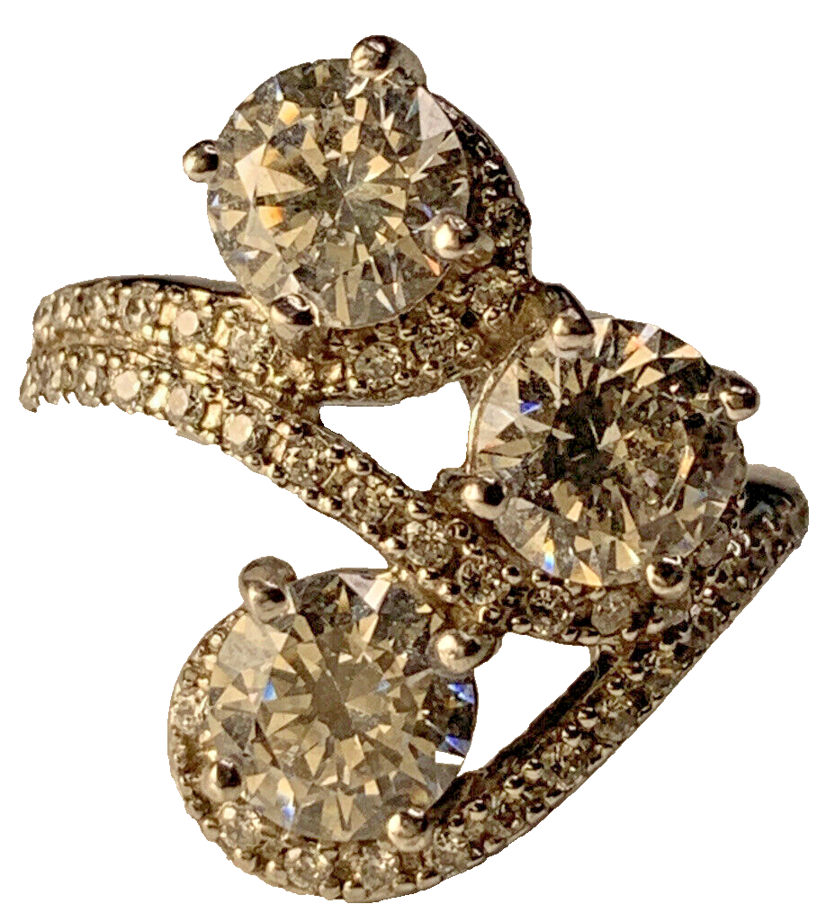 Art Nouveau Sterling Silver 925 CZ Marked Signed THL Samuel Aaron Ring ...