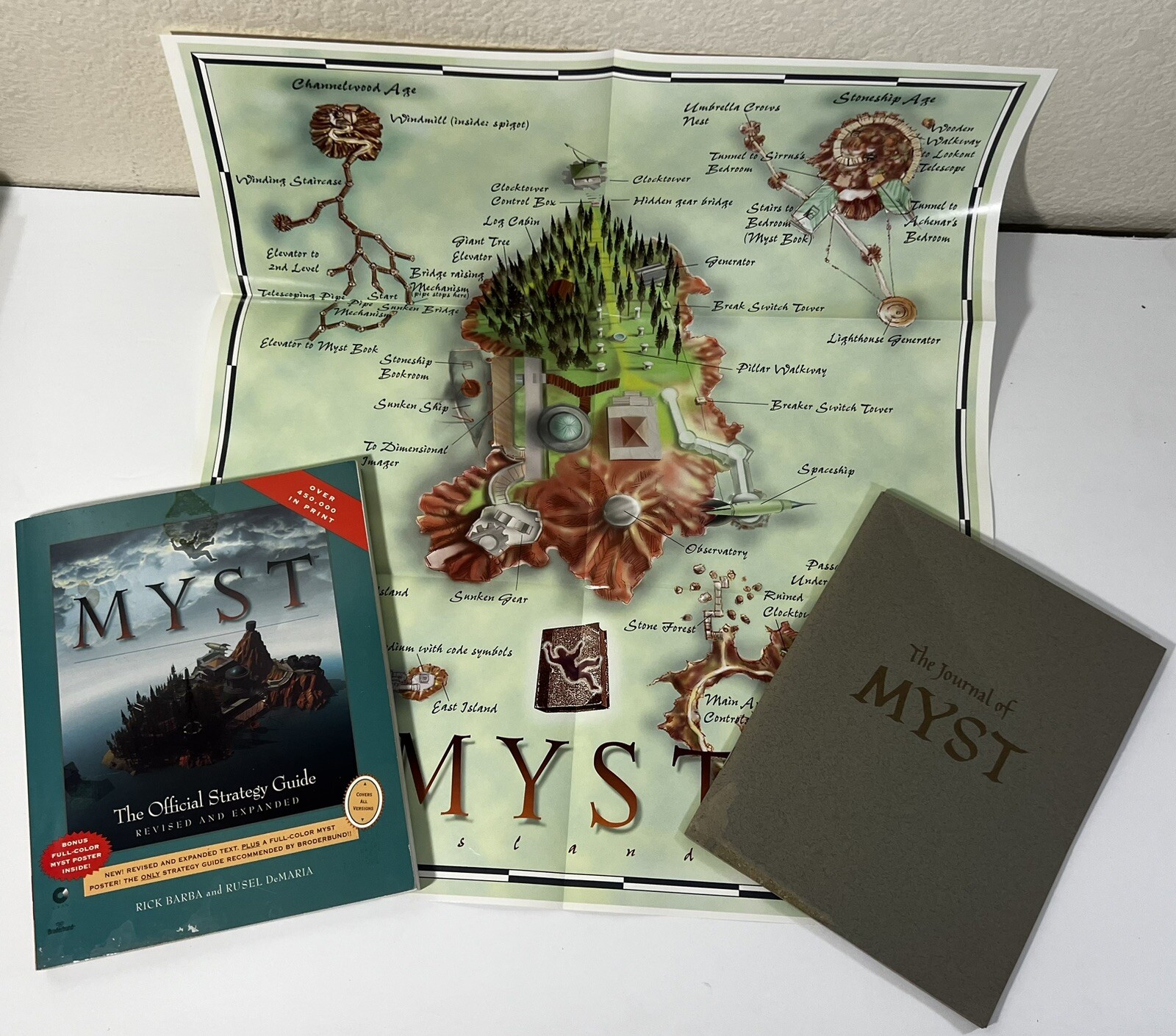 MYST Official Strategy Guide Poster & The Journal of Myst (Blank) | eBay