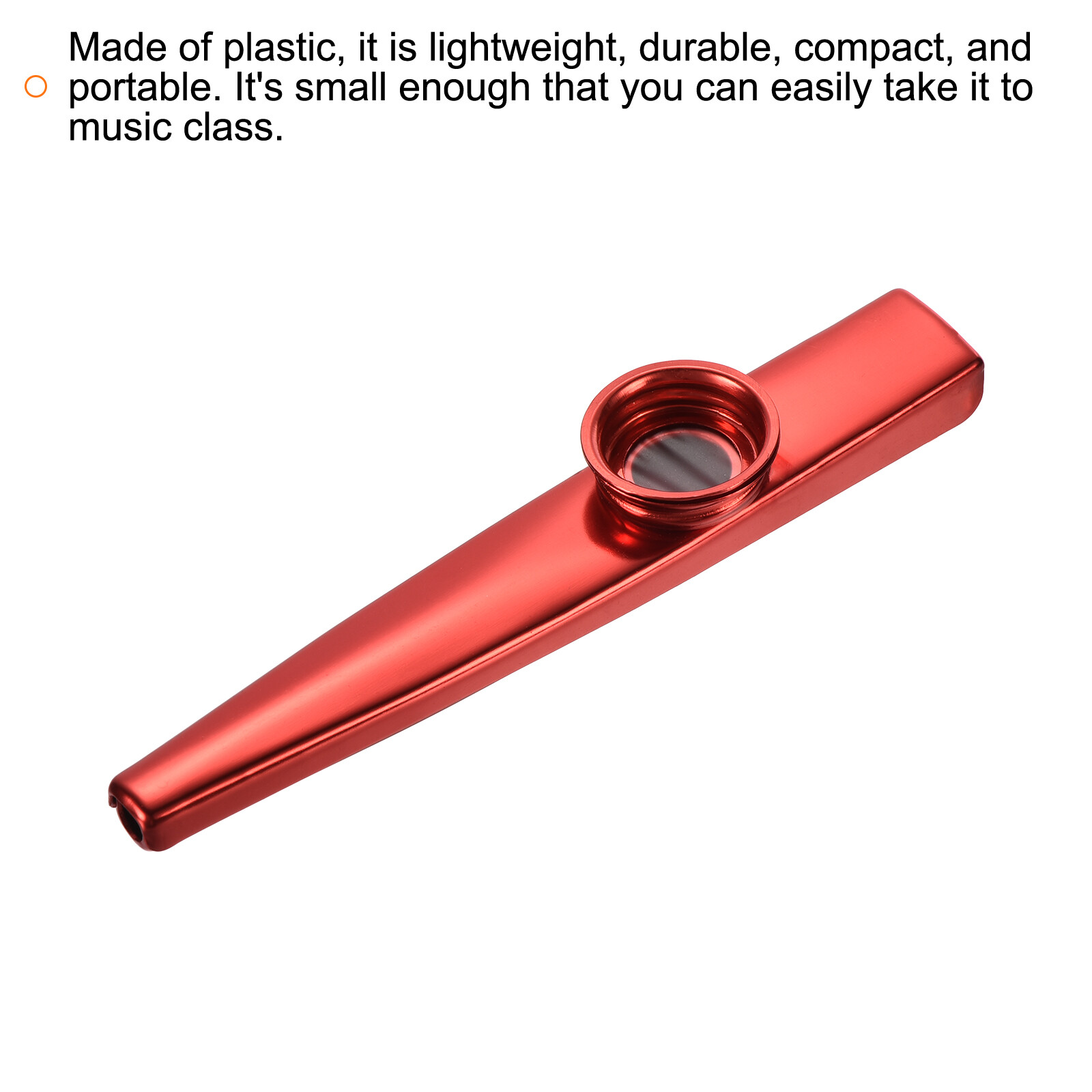 Kazoo Musical Instrument Aluminum Alloy Red with Beautiful Cylindrical ...