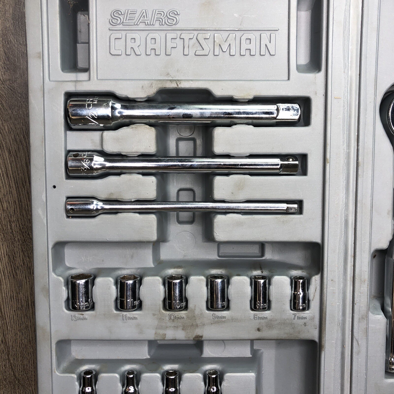 76 PC LOT CRAFTSMAN USA EE SOCKET SET 1/4 3/8 1/2 6PT 12PT SAE METRC ...