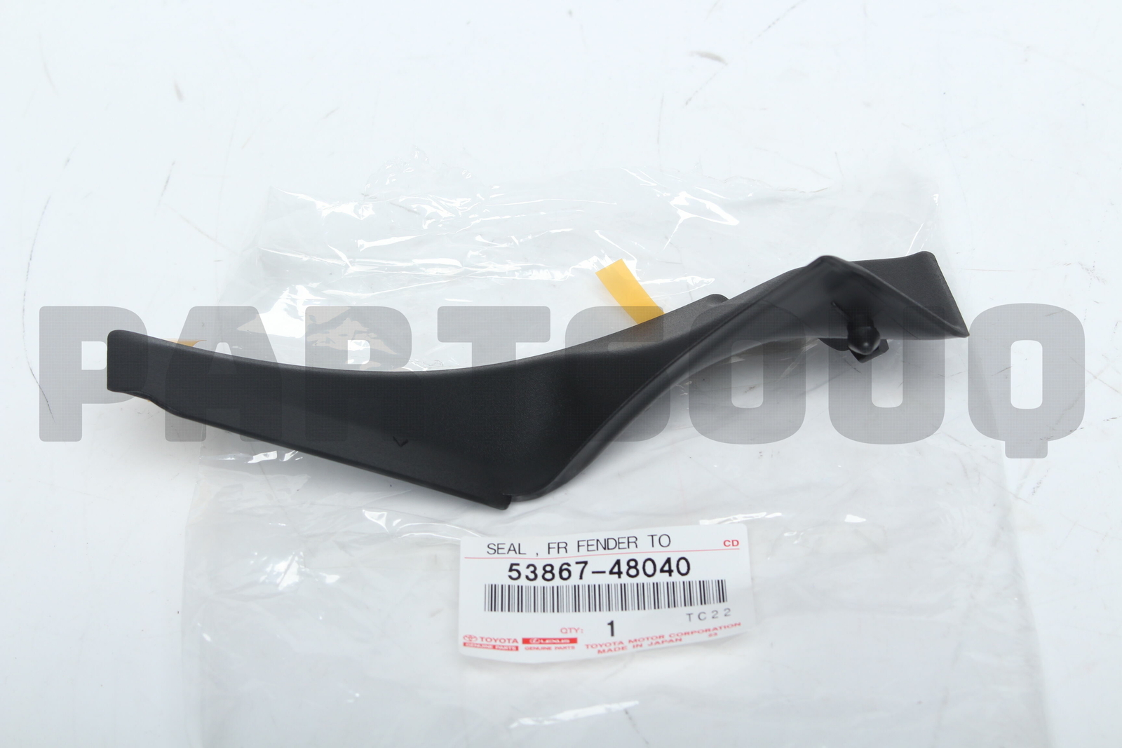 5386748040 Genuine Toyota SEAL, FRONT FENDER TO COWL SIDE, LH 53867 ...