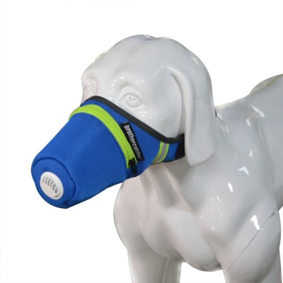 Dog Muzzle Adjustable Air Pollution Anti Dust Smog Filter Breathable ...