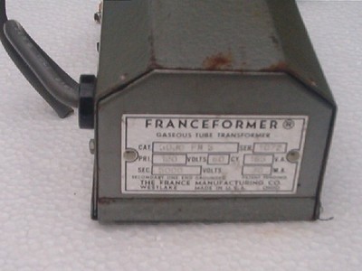 Franceformer 5030 FM5 Gaseous Tube Transformer for Neon Sign Untested ...