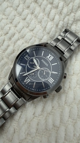 Fossil Flynn BQ1126IE Blue Dial Chronograph Men’s Watch | eBay