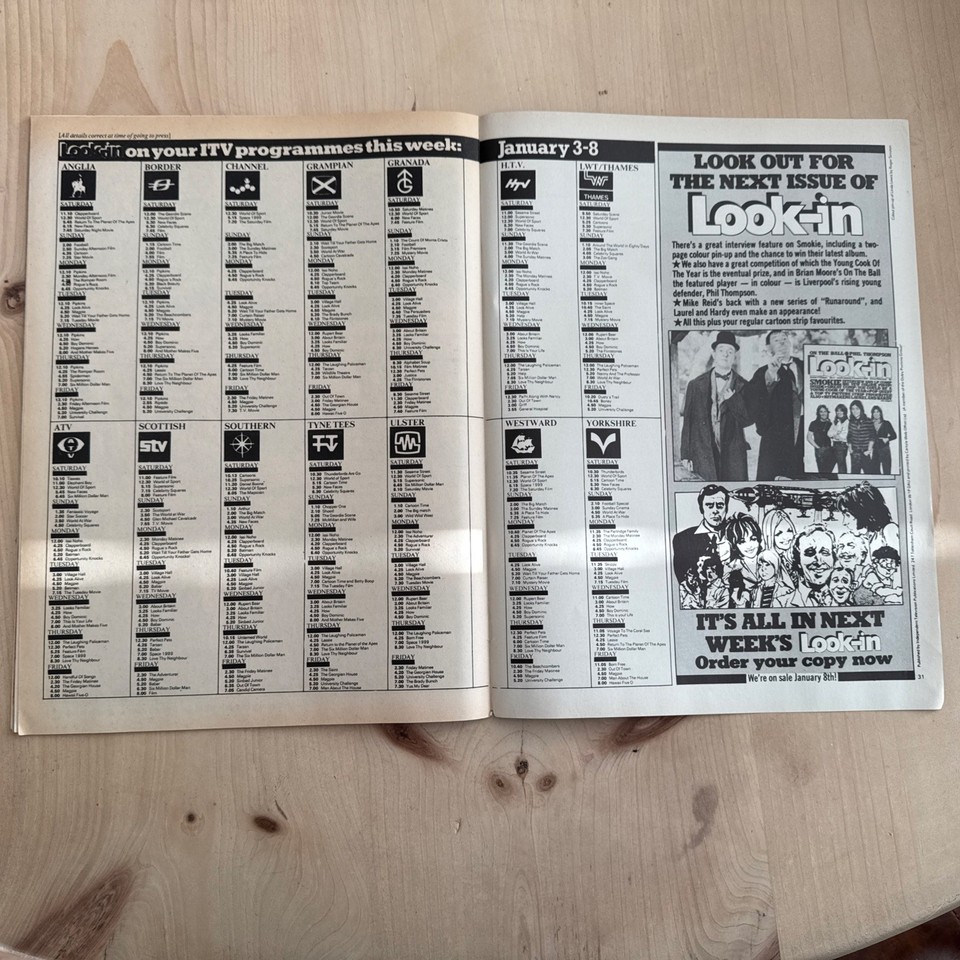 Look In Magazine Jan 3rd 1976 Showaddywaddy Poster Linda Lewis Andy ...