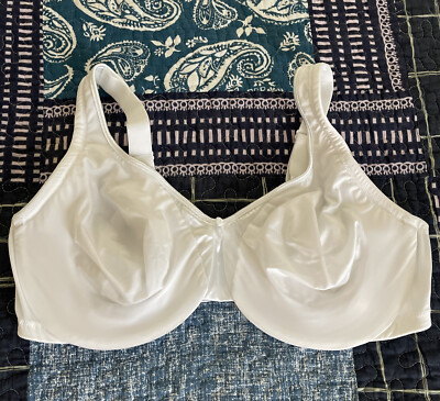 Olga Warners 35002 Signature Support Satin Underwire Bra 42 D WHITE | eBay