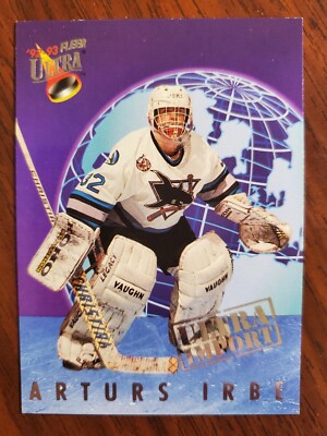 1992-93 Fleer Ultra Arturs Irbe #5 ULTRA IMPORT, San Jose Sharks | eBay