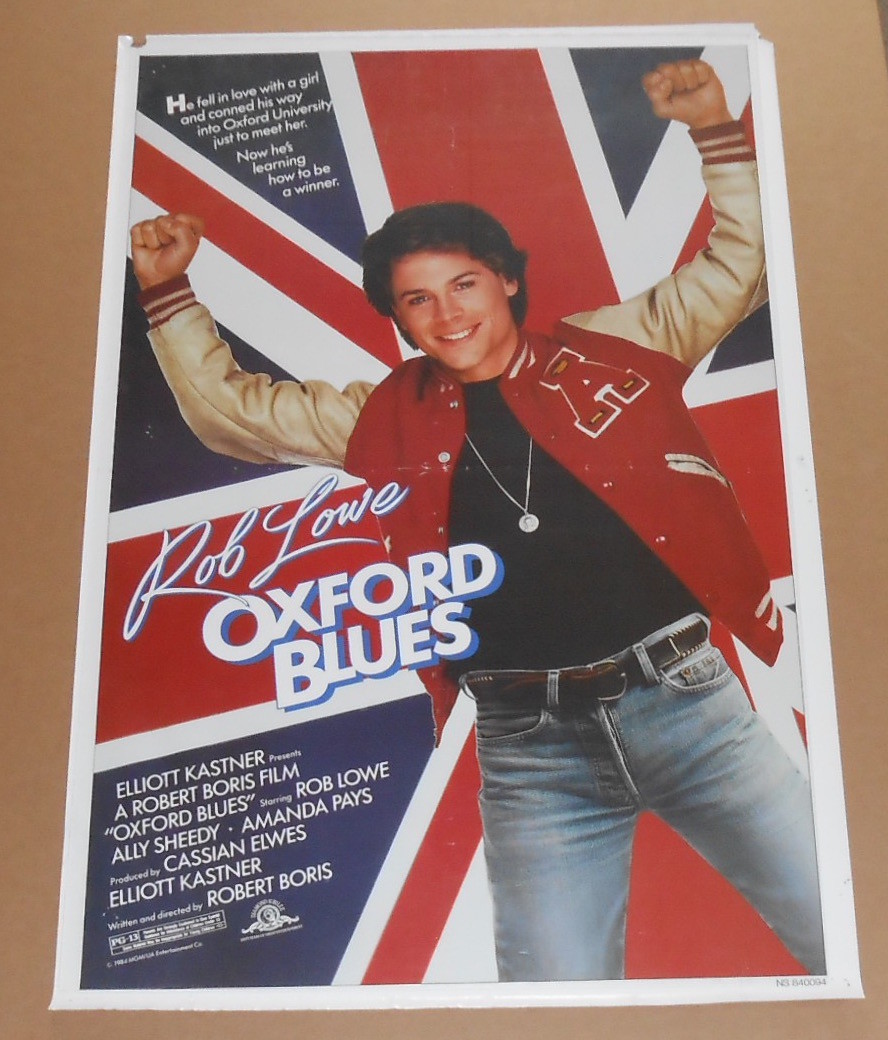 Oxford Blues Rob Lowe Poster 1984 Original 27x41 British Flag | eBay