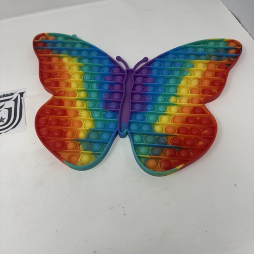 BUTTERFLY JUMBO 15 INCHES Push Pop It Fidget Toys Rainbow Round Jumbo ...