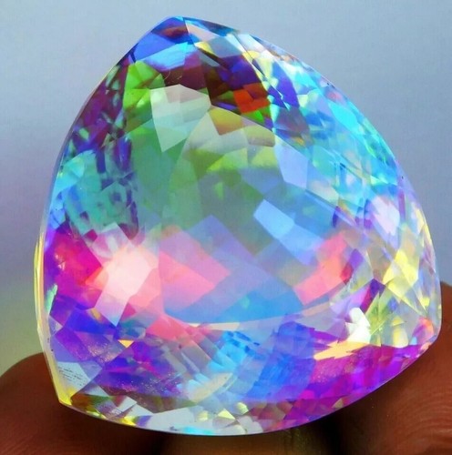 Natural Rare Mystic Topaz Brazil Multicolor Trillion Cut Loose Gemstone ...