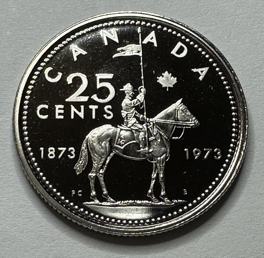 1973 Canadian 25Cent Quarter Proof-Like Coin Uncirculated. Beautiful ...