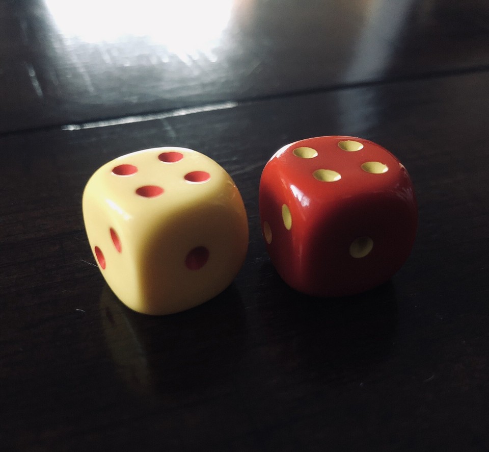 Catan (Red and Yellow Game Dice Set) Official Extra/Replacement Game ...