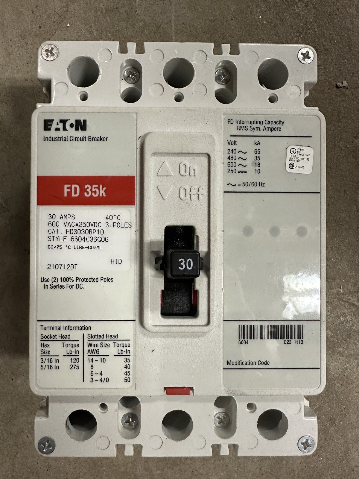Eaton FD3030 Circuit Breaker FREE SHIPPING | eBay