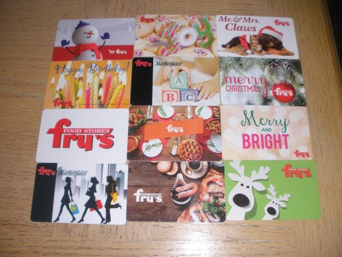 Fry's 12 different new and used collectible gift cards | eBay