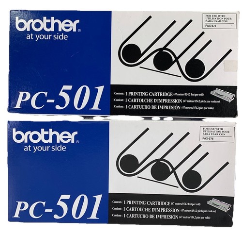 2 Pack Of Brother Genuine PC-501 Black Printing Cartridge for FAX-575 | eBay