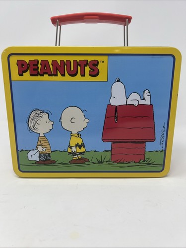 Vintage 1997 Peanuts Lunch Box Only Charlie Brown Snoopy Linus Metal ...