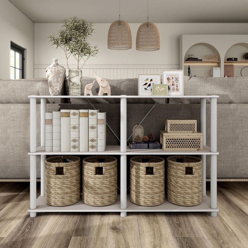 Apexa Modern 3-Tier Extra Wide Shelving Units, Collectibles Display Shelves, ... | eBay