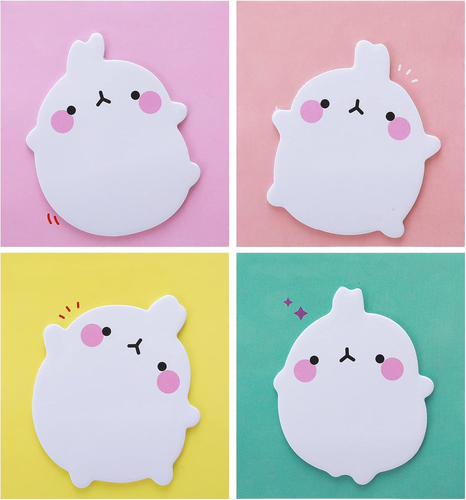 Cute Animal Self Stick Notes,8 Pack Kawaii Rabbit Sticky Notes Pad ...