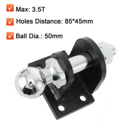 Tow Bar Ball and Pin Coupling Towing Hitch with 50mm Ball Bolts Tow Jaw ...