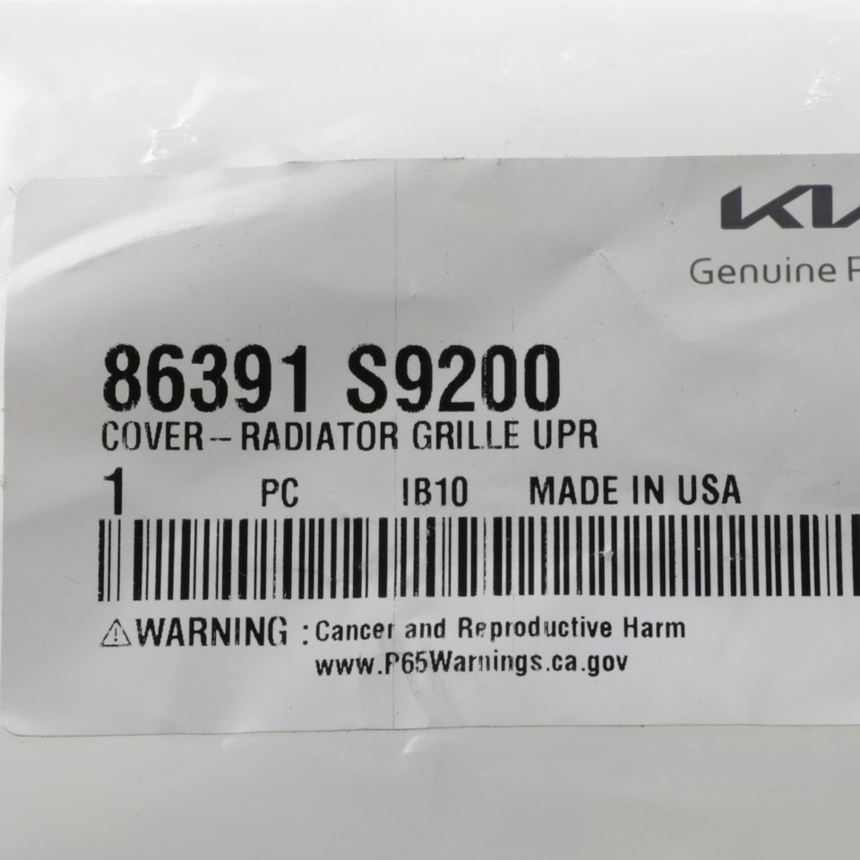 NEW OEM Kia 2022 Telluride Front Grille Trop Panel Molding Trim 86391 ...