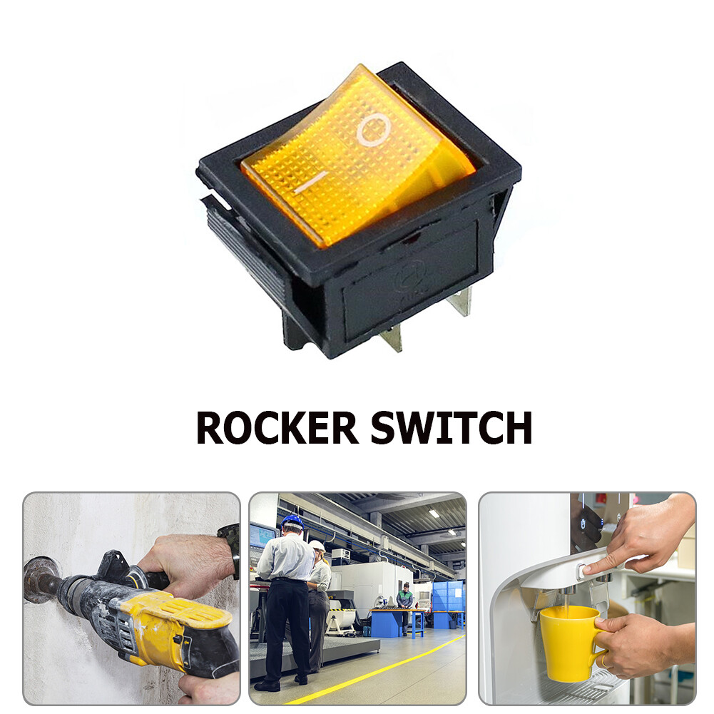 Rocker Switch Power Switch 2-Level 4-Pin with Light 10A AC125-250V ...