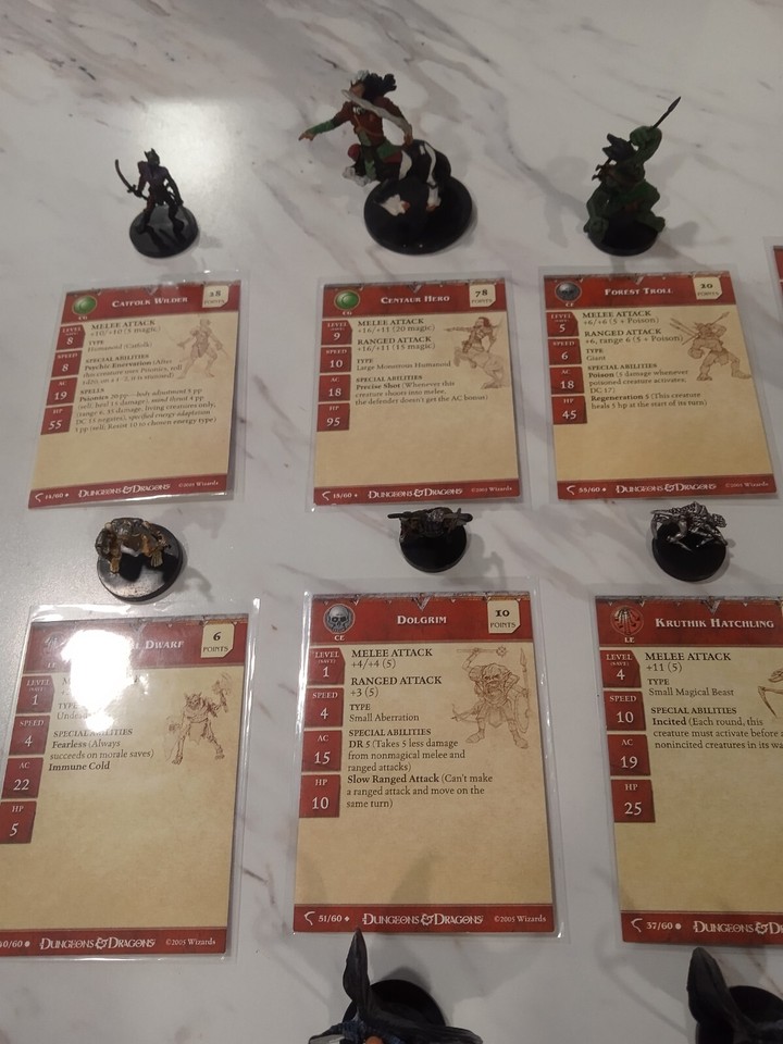 Deathknell Dungeons & Dragons Miniatures Game (D&D) 17 Miniatures Lot ...
