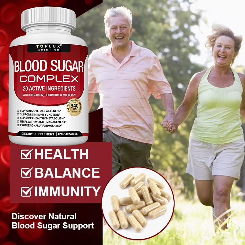 Blood Sugar Complex 60 Capsules Healthy Weight Management Promotes ...